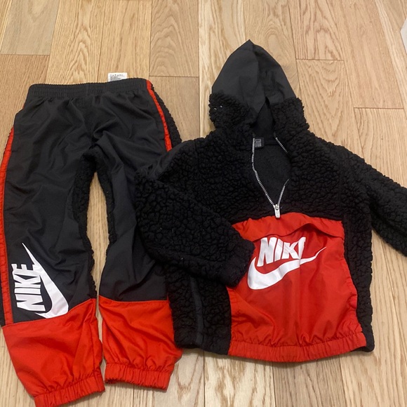 Nike | Matching Sets | Nike Fleece And Nylon Track Suit | Poshmark